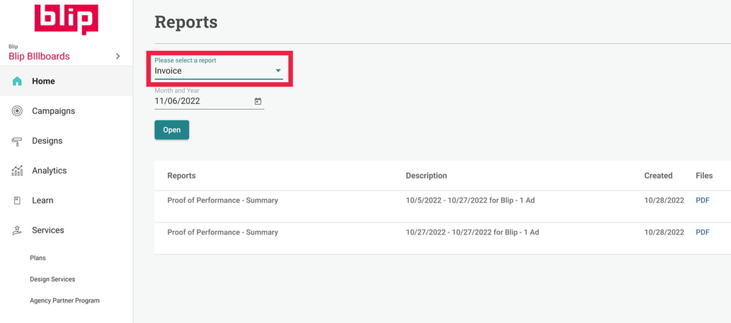 How to View Your Invoice Report