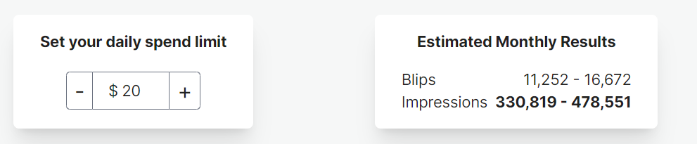 How Much Does Advertising With Blip Cost?